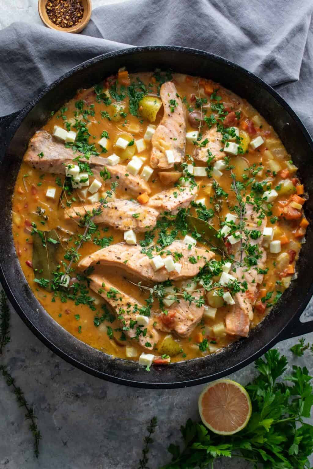 The Best Salmon Stew Recipe - The Frizzled Leek
