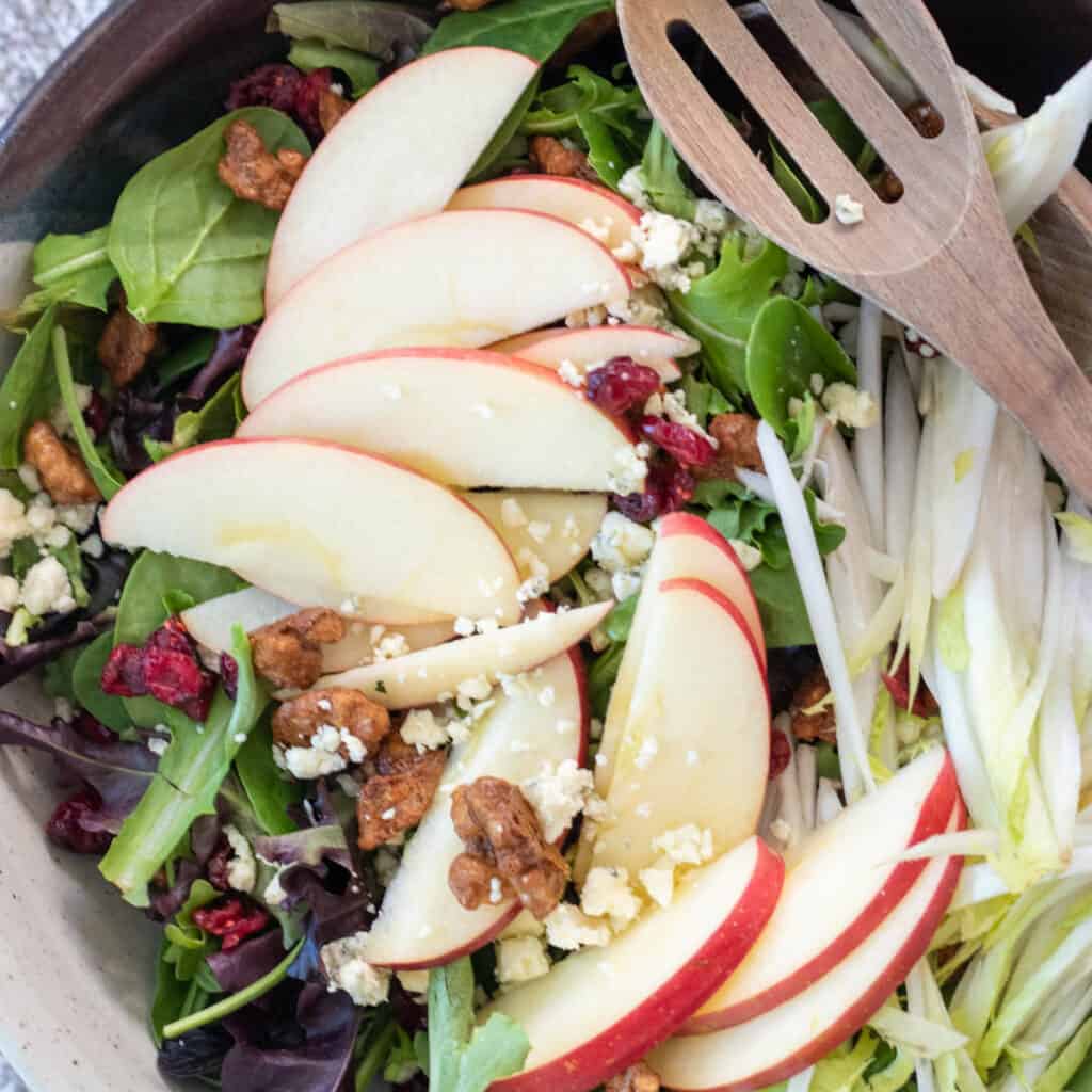 Apple Cranberry Walnut Salad - The Frizzled Leek