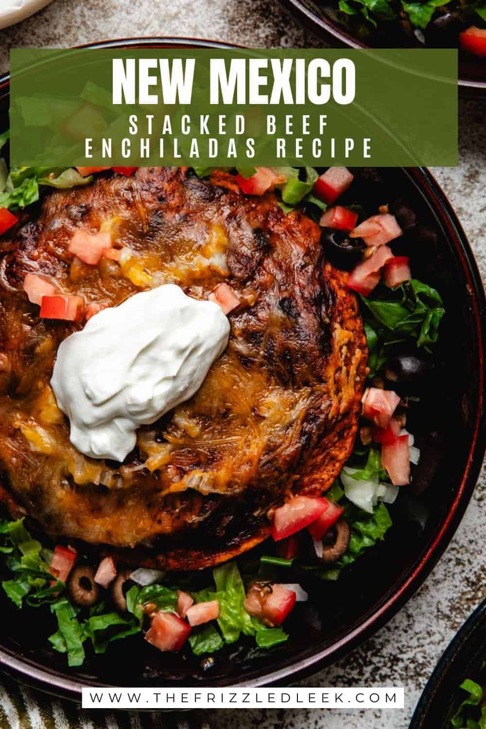 New Mexico Stacked Beef Enchiladas - The Frizzled Leek